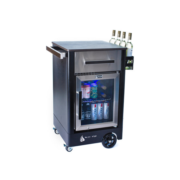 Mont Alpi MAPCM Outdoor Bar Patio Kitchen Island Table Mobile Barbecue ...