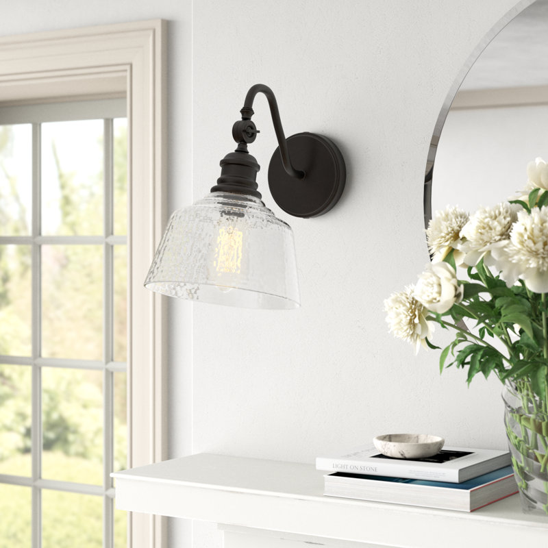 Birch Lane™ Lindholm 1 - Light Dimmable Armed Sconce & Reviews | Wayfair
