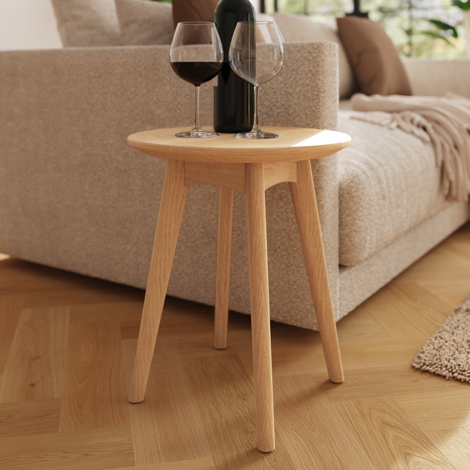 Lark Manor Claiborne Ash Round Wine Table | Wayfair.co.uk