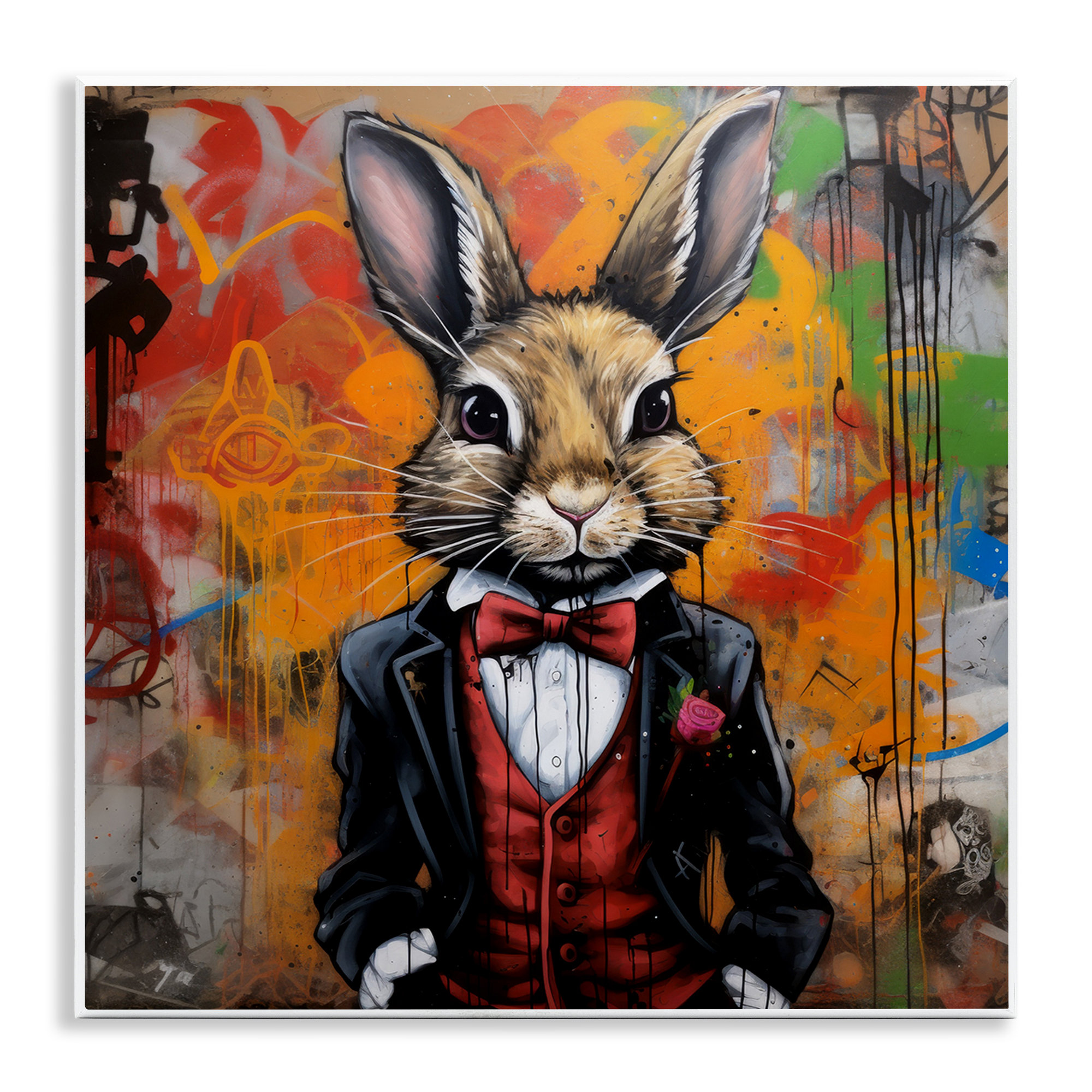 Dakota Fields Urban Graffiti Rabbit Wall Plaque Art by Lazar Studio ...