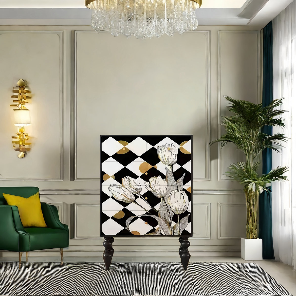 Vivid Space Creation Modern Simple Decor Drawers Cabinet | Wayfair