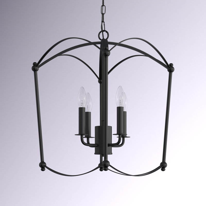 Wade Logan® Atavion 4 - Light Dimmable Square / Rectangle Chandelier ...