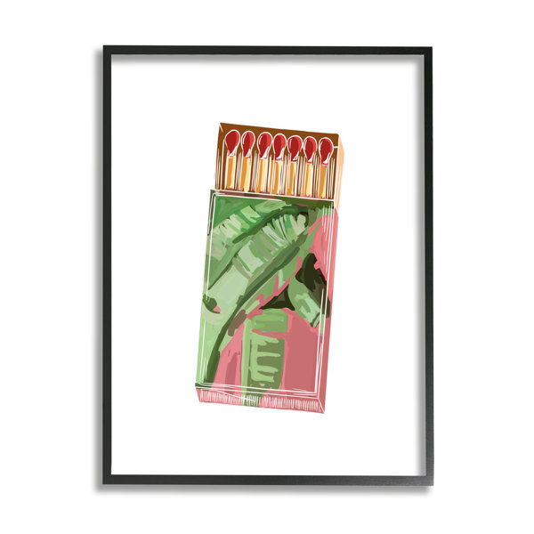 Stupell Industries Floral Pink Matchbox Design Square Cutout Shape ...