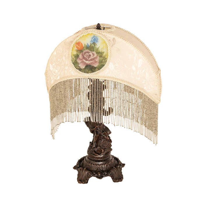 Meyda Lighting Reverse Painted Roses Table Lamp | Perigold