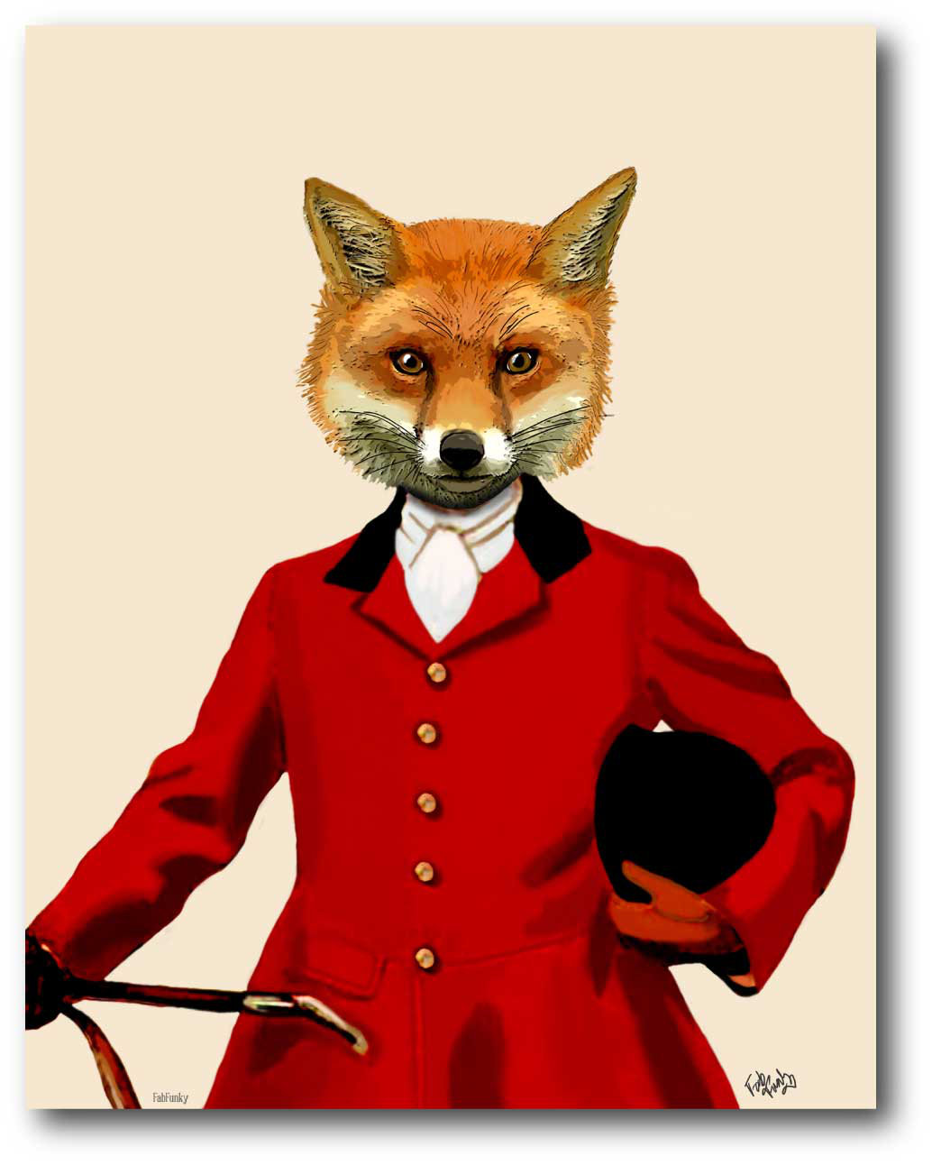 Courtside Market 'Fox Hunter Portrait' Painting Print on Wrapped Canvas ...