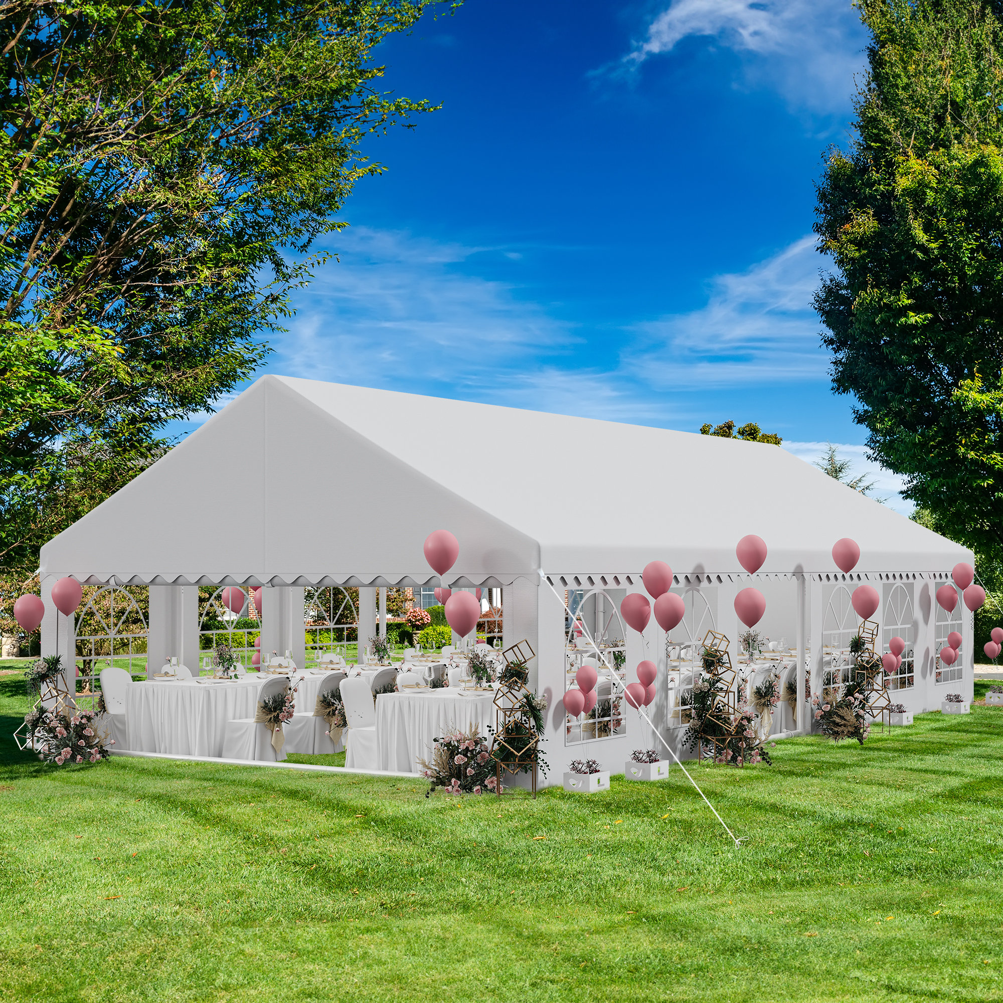 Balconera Steel Canopy Party Tent Heavy Duty Wedding Tent | Wayfair
