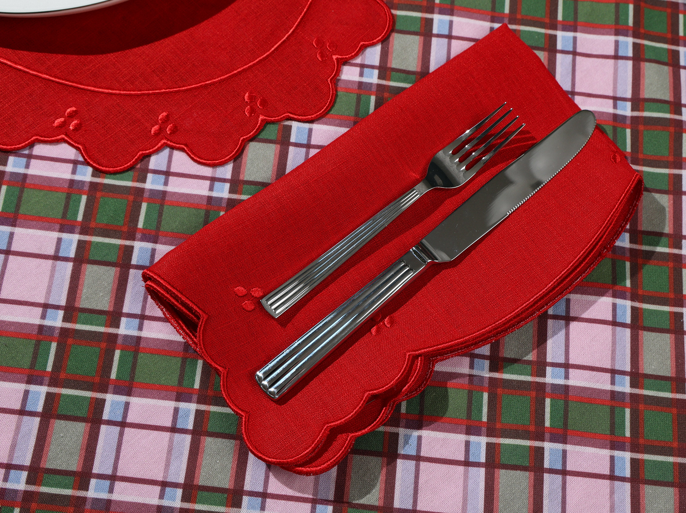 House of Gleason The Eloise Red Dinner Napkin | Perigold