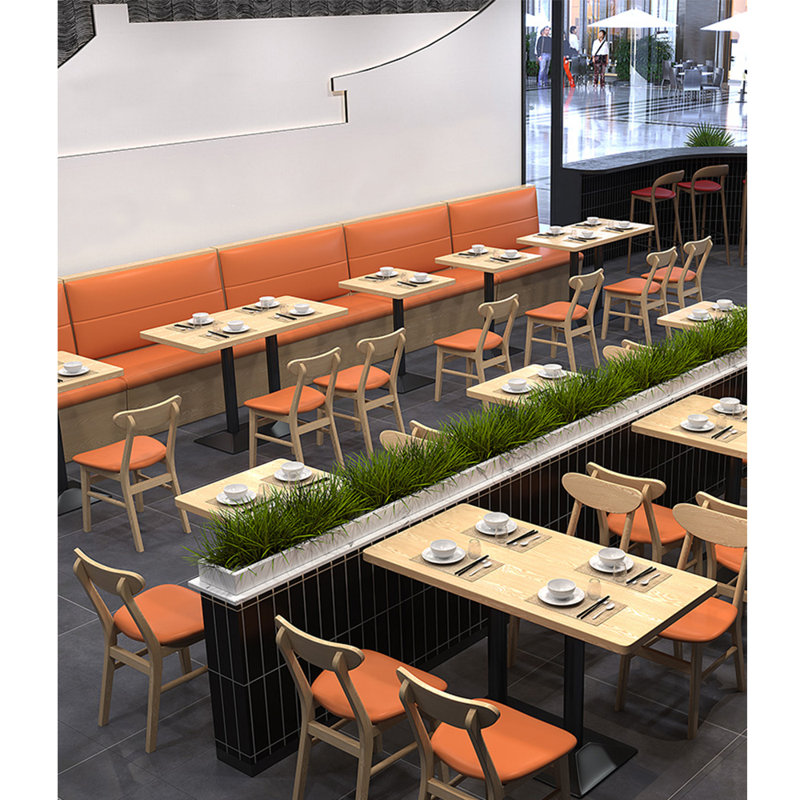 Canadian Linen Nordic Style Modern Restaurant Cafe Bar Benches Faux ...