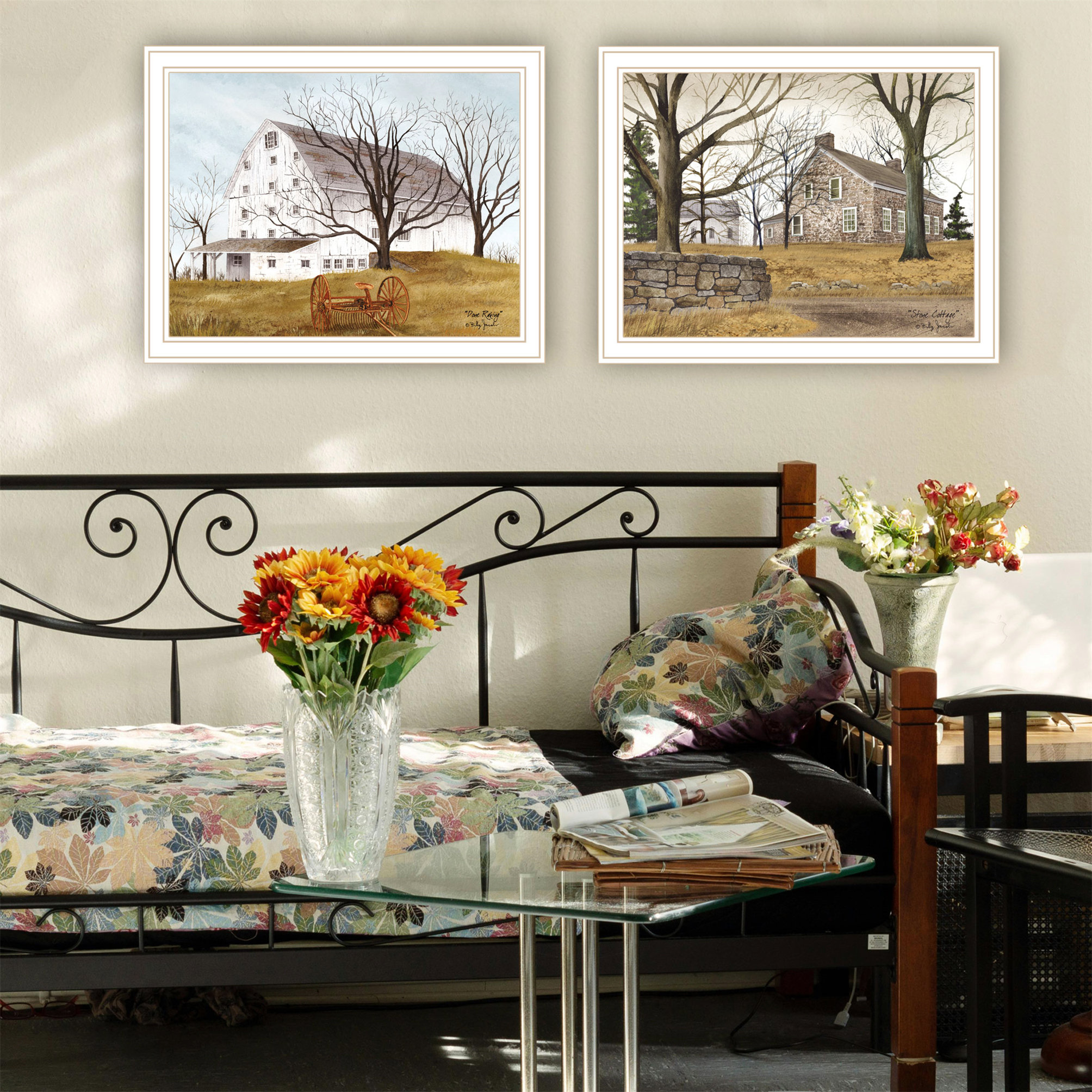 August Grove® Trendy Decor 4U 2- Piece Vignette Stone Cottage Farmhouse ...