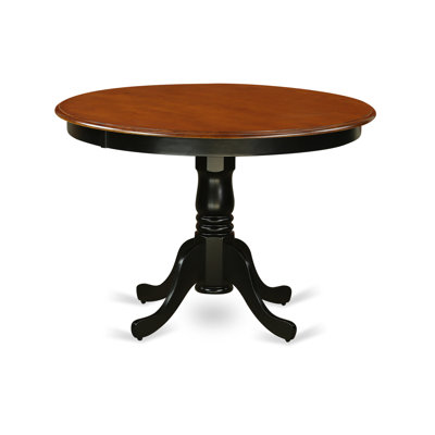 Charlton Home® Shady 42" Rubber Solid Wood Pedestal Dining Table ...
