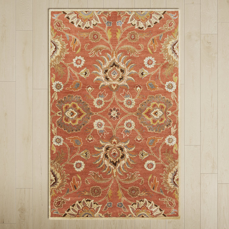Birch Lane™ Arden Hand Tufted Wool Floral Rug & Reviews | Wayfair