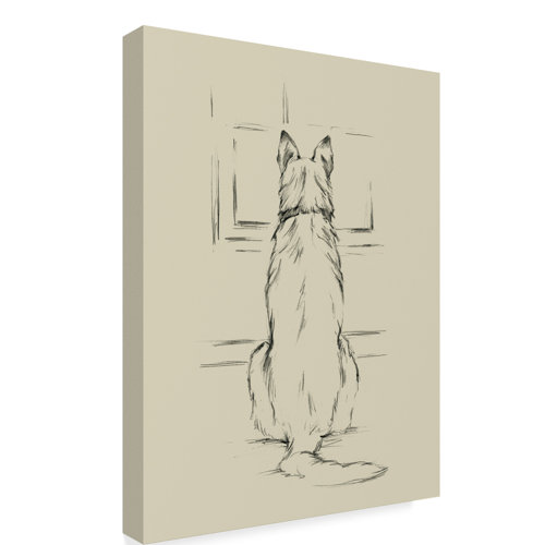 Charlton Home® 'Waiting for Master II' Drawing Print on Wrapped Canvas ...