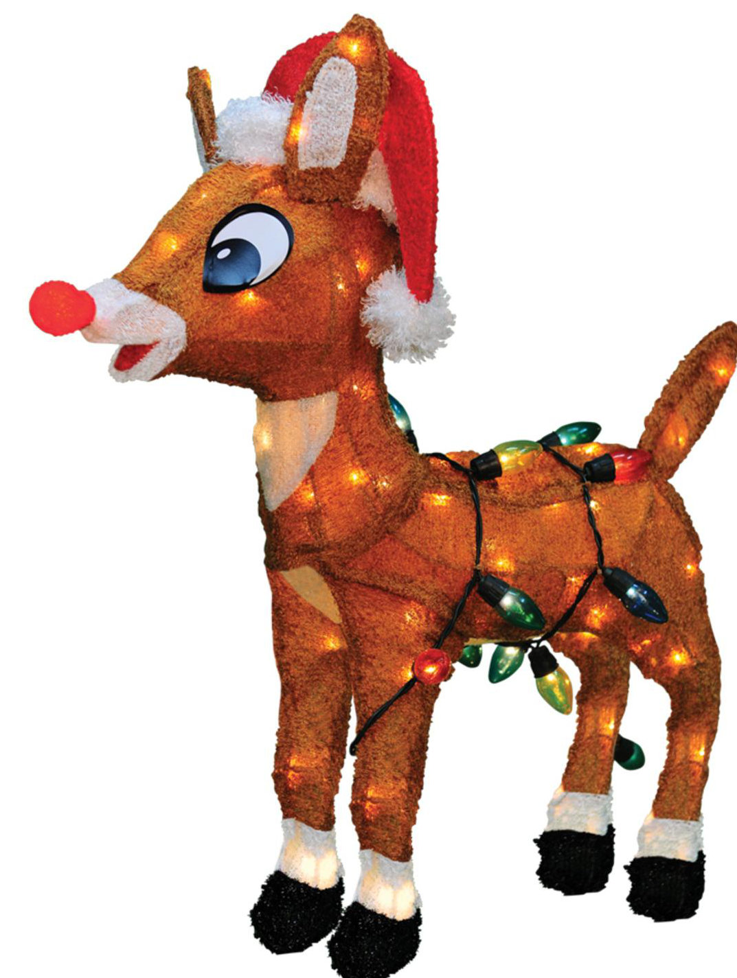 Northlight Seasonal 24" Lighted Rudolph with String Lights Christmas ...