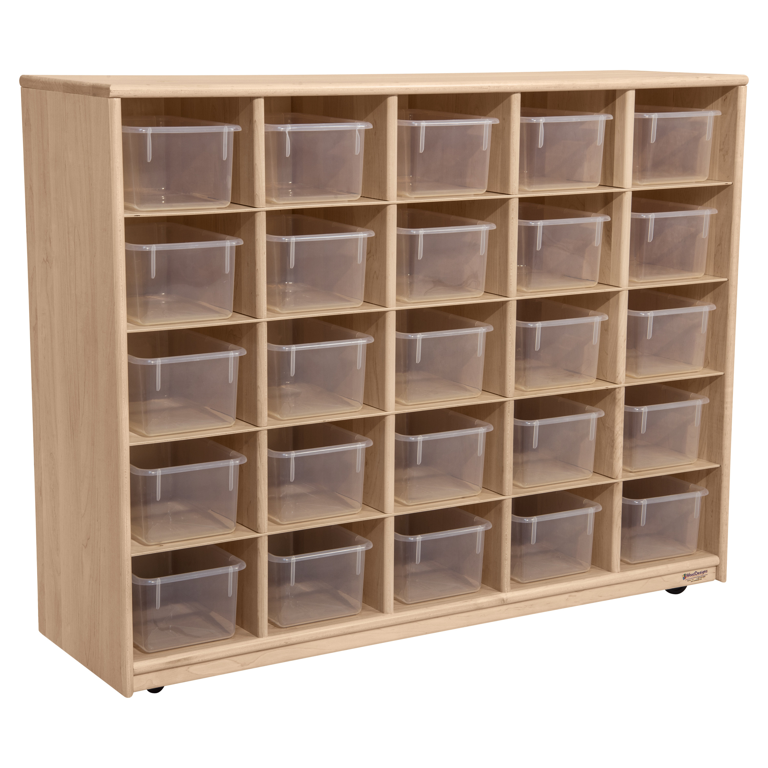 Wood Designs Maple Heritage (25) Cubby Tray Storage with Translucent ...