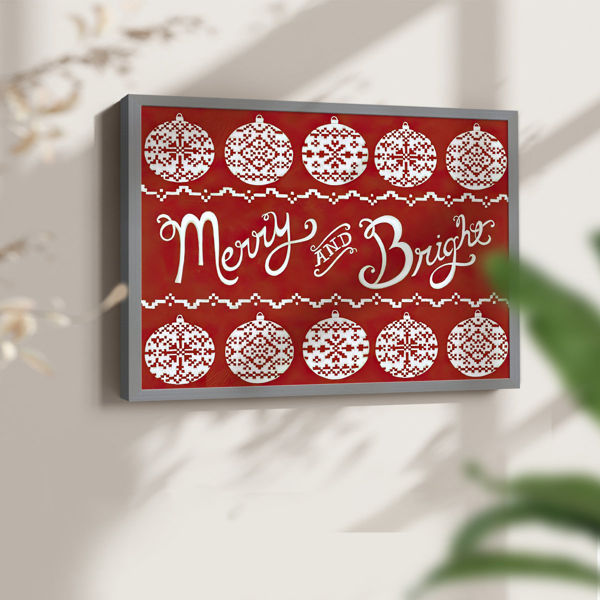 The Holiday Aisle® Fair Isle Snowflake II -Framed Print - Restickable ...