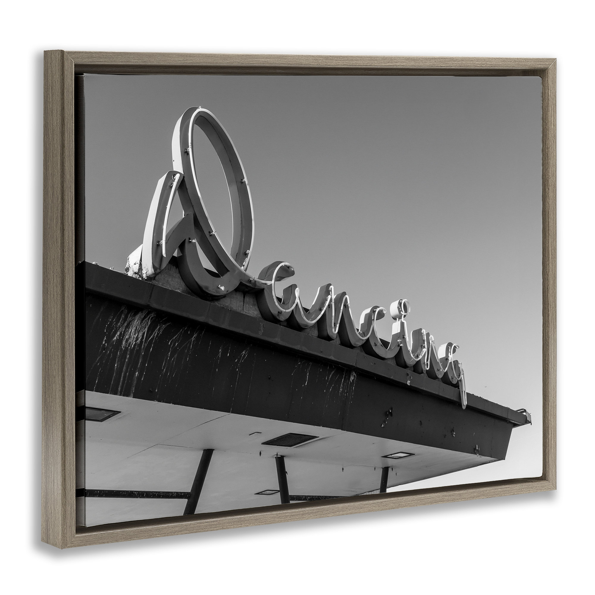 Latitude Run® Vintage Dancing Sign Brown Framed Floater Canvas Wall Art ...