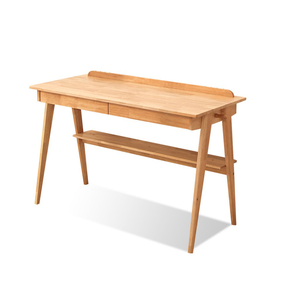 Corrigan Studio® Burlywood Rectangular Solid Wood desks | Wayfair