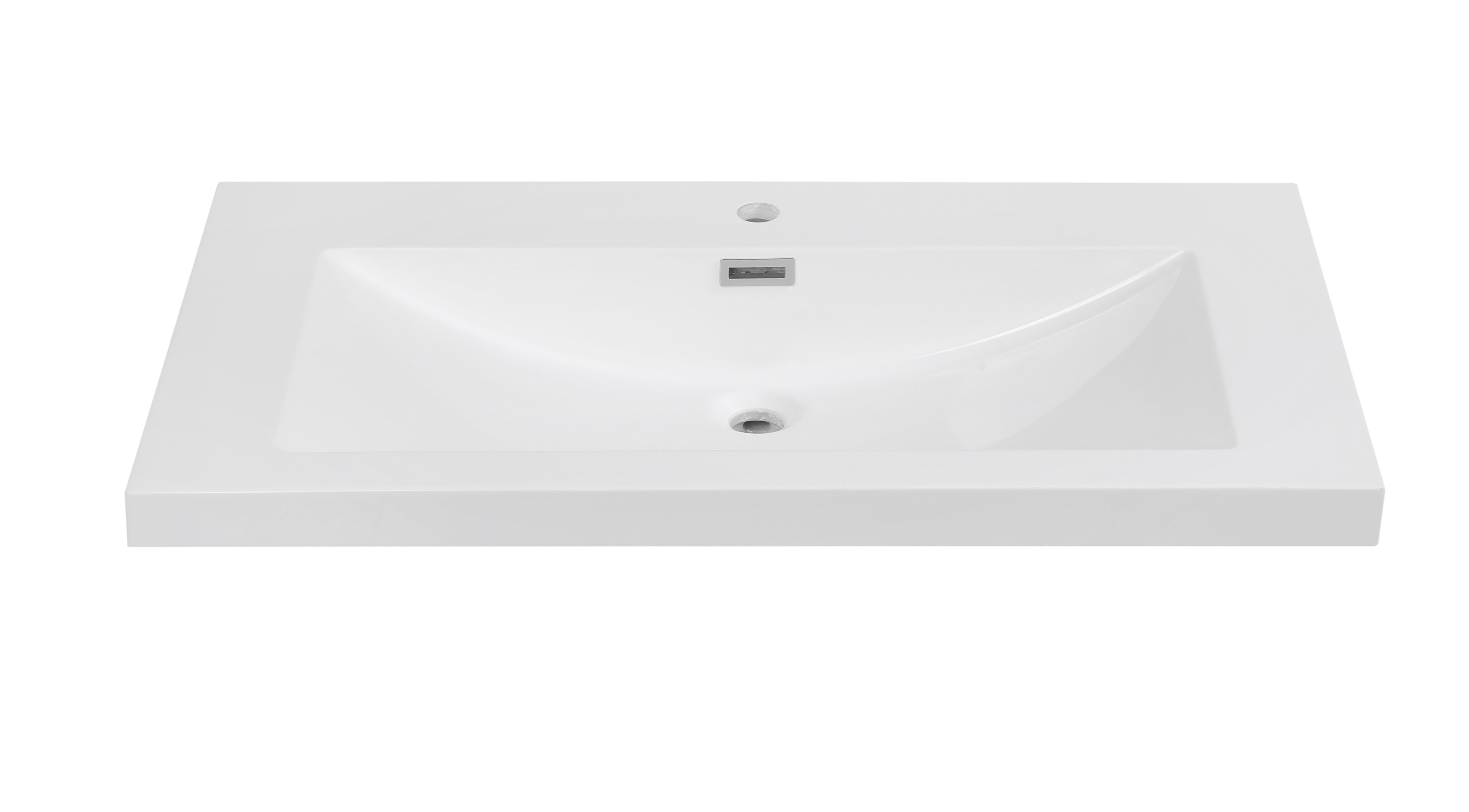 Streamline Bath 35.4" Solid Surface Resin Streamline Vanity Top ...