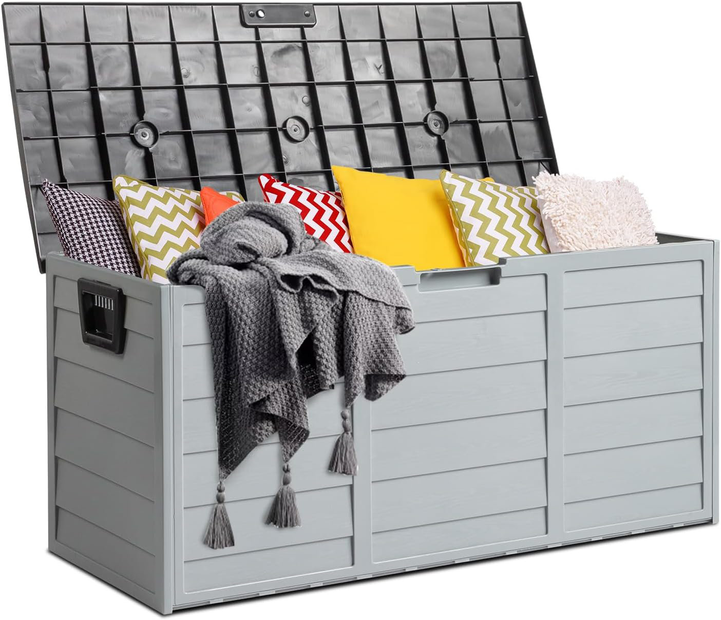 Gardesoly 75 Gallon Deck Storage Box, Durable Storage Box For Patio ...