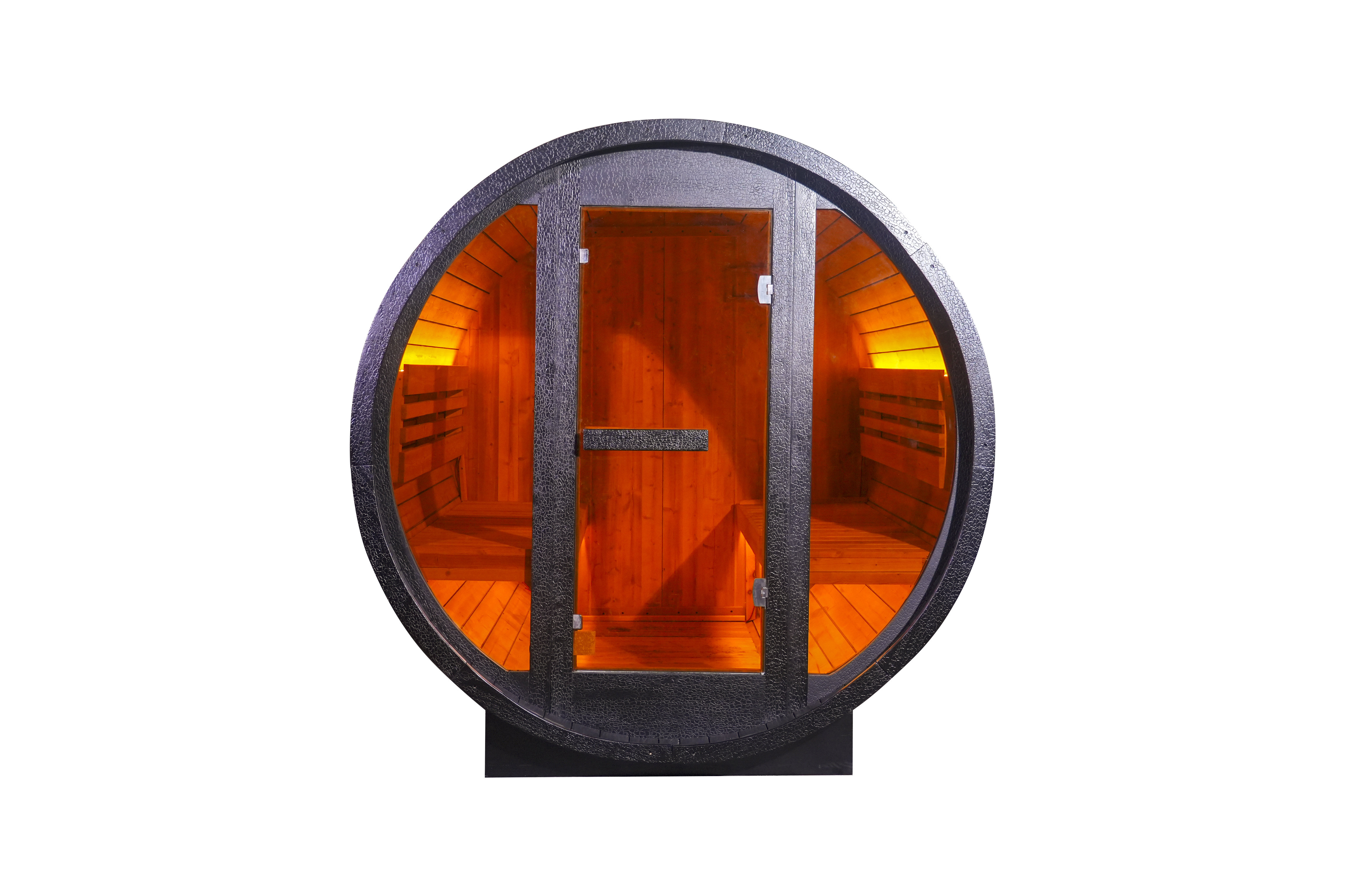 Anyi 4 - Person Black Traditional Barrel Steam Sauna - Wayfair Canada