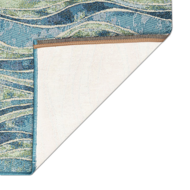 Wrought Studio™ Diangelo Wave Kitchen Mat | Wayfair