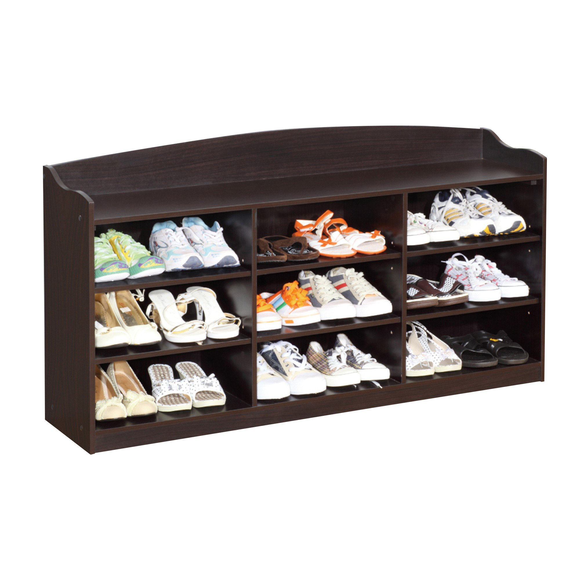 Winston Porter Wood 18 Pair Shoe Rack | Wayfair