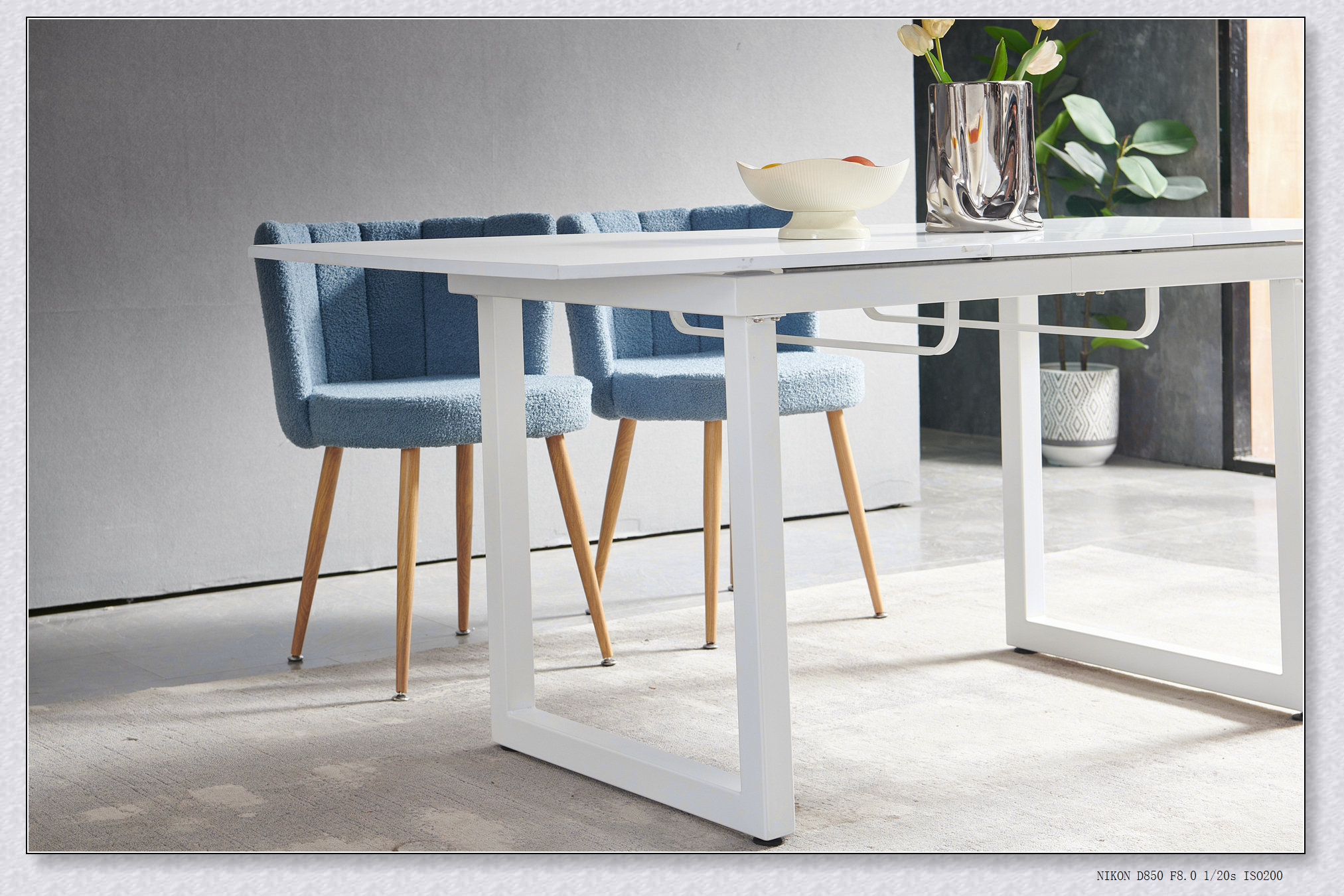 Latitude Run® color,Square Extendable Dining Table with metal leg ...