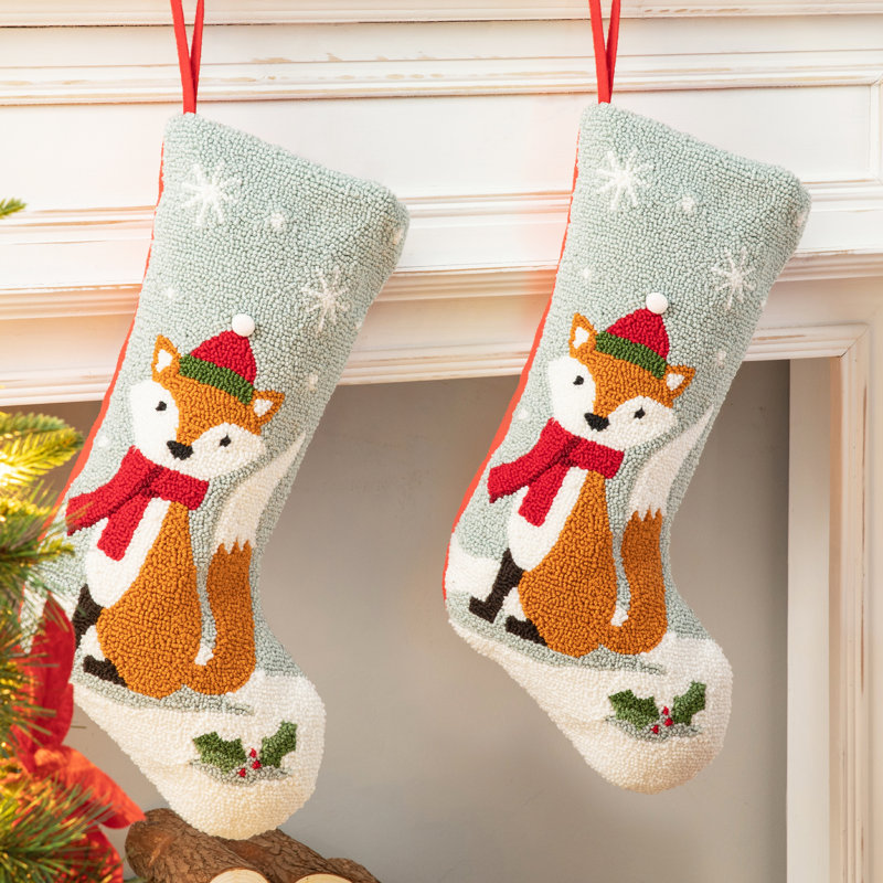The Holiday Aisle® Hooked Fox Stocking & Reviews | Wayfair