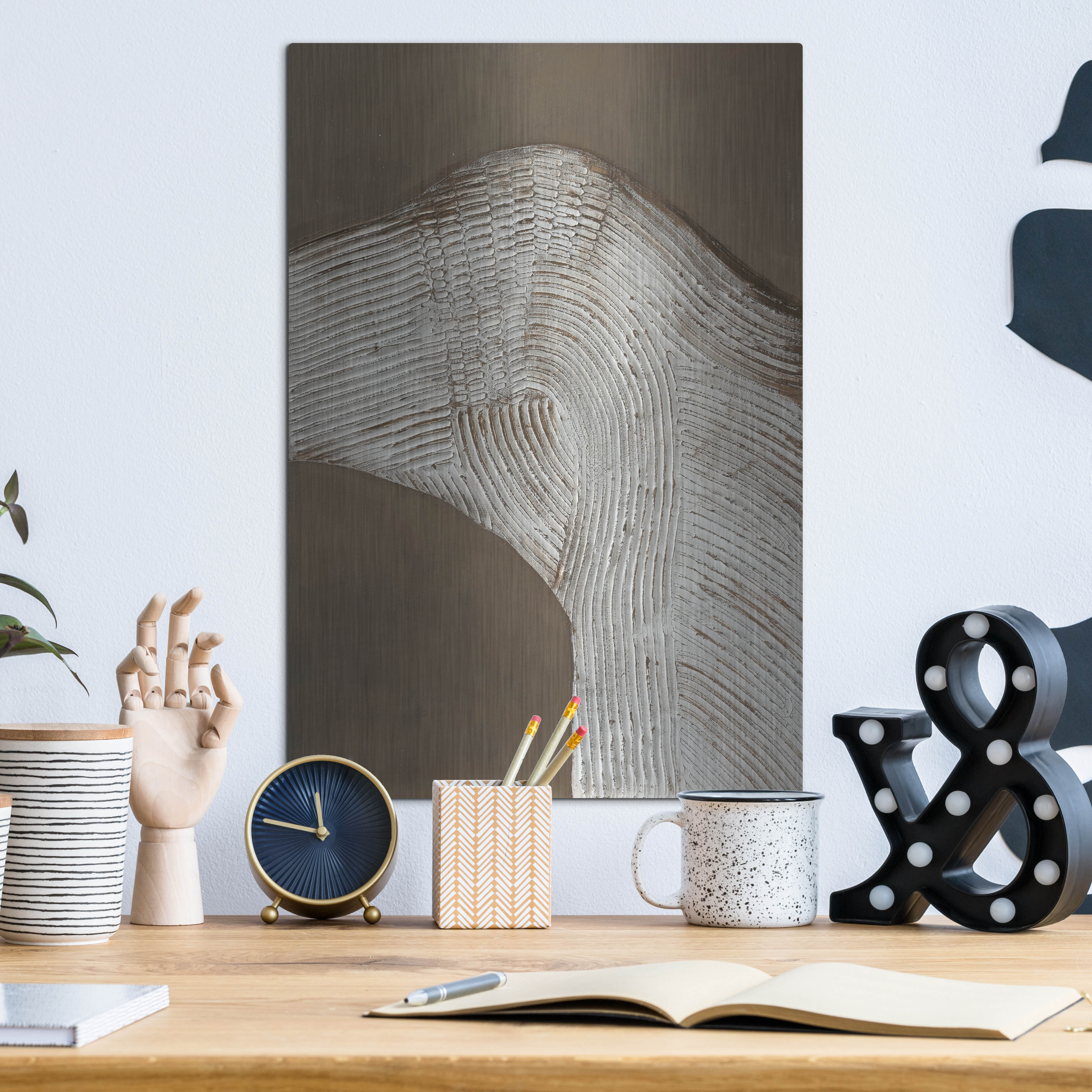 Ivy Bronx 'Raw Shape 1' by Design Fabrikken Metal Wall Art | Wayfair