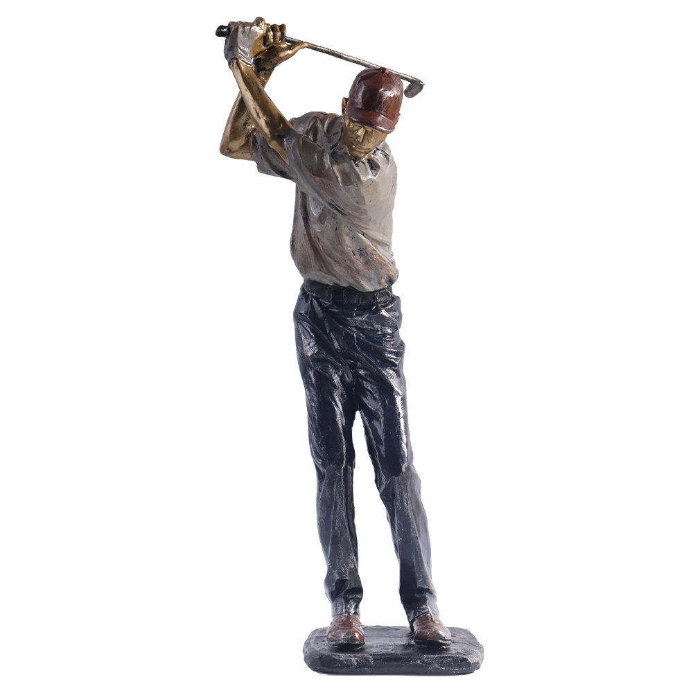 Winston Porter "retro Golfer Sculpture, Resin Figure Statue, Home ...