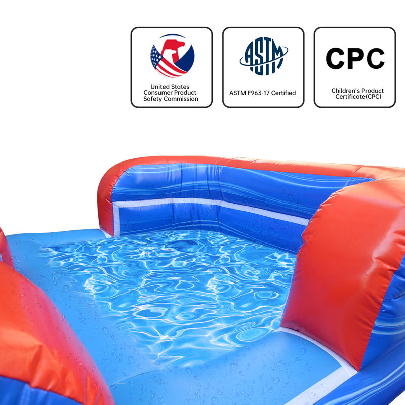 GOOSH 16' x 26' Red Concise Commercial Grade Water Slide with Splash ...