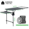 Arlmont & Co. Car Camping Table with Cupholders, Mesh Surface, Wing ...