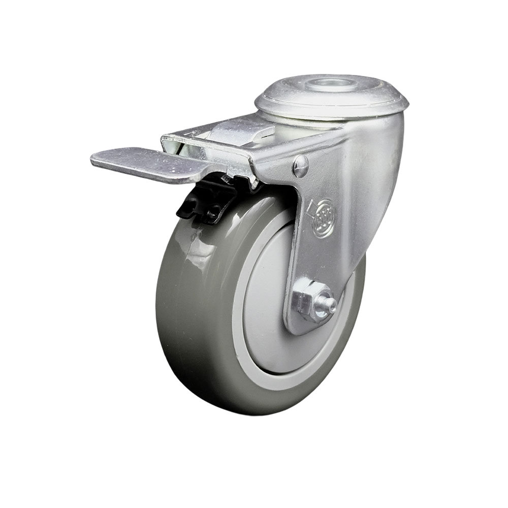 Service Caster Polyurethane Bolt Hole Caster with Total Lock Brake ...