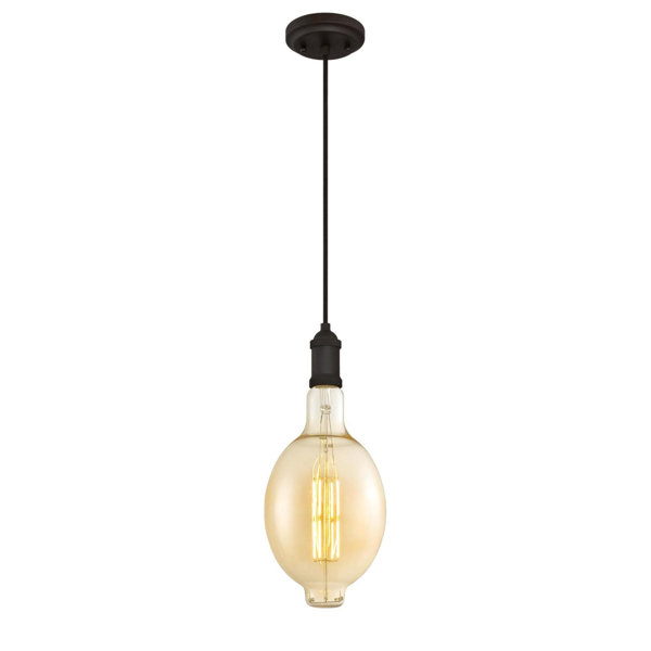 Westinghouse Lighting 1 - Light Single Bulb Pendant with Wrought Iron ...