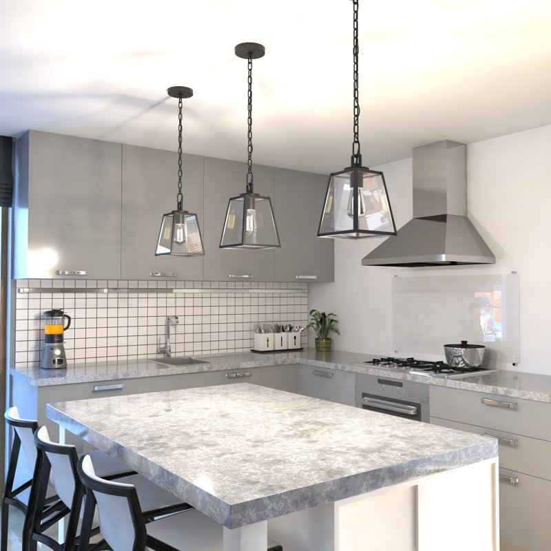 Trent Austin Design® Helgeson 1 - Light Lantern Geometric Pendant ...