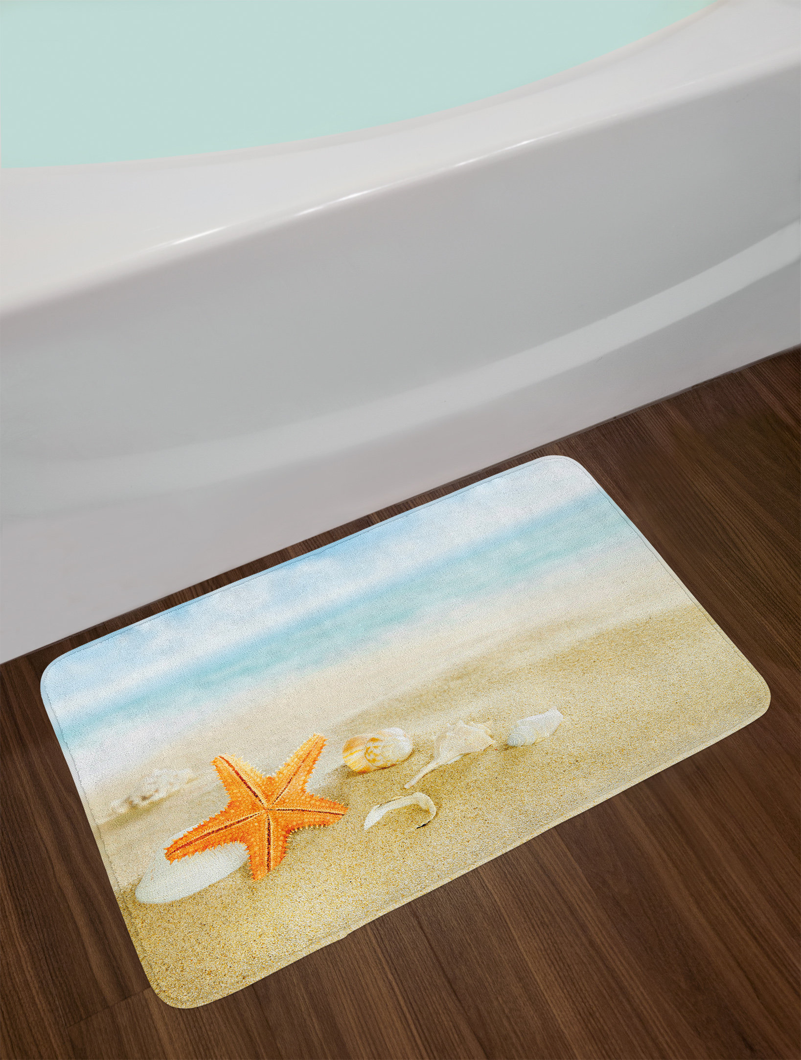 Ambesonne Tropical Starfish Bath Rug | Wayfair