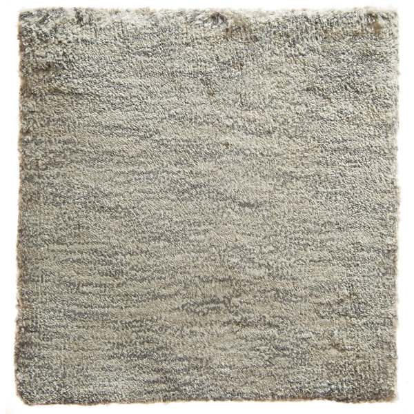 Woven Concepts Bonn Modern Hand-Loomed Tencel Slate Blue/Ivory Rug ...