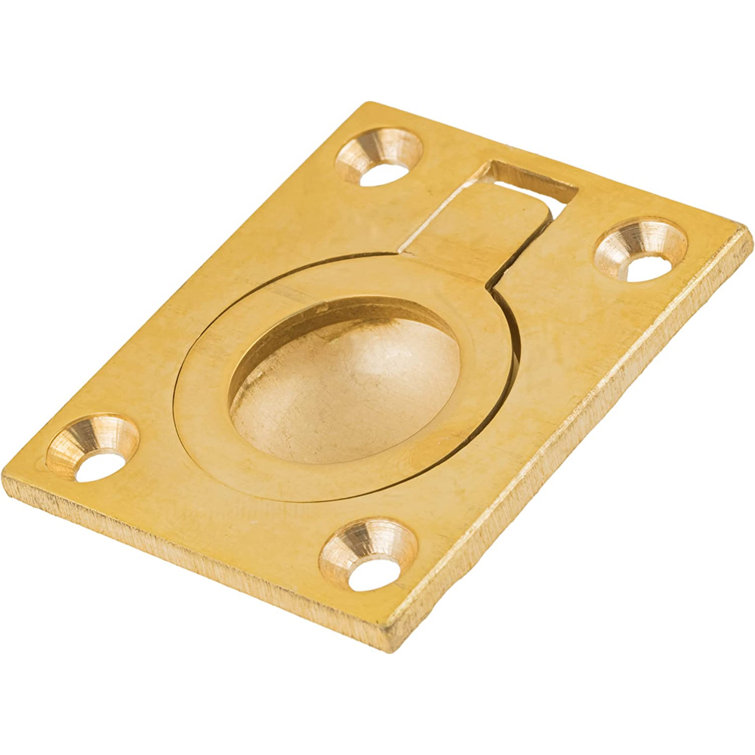 UNIQANTIQ HARDWARE SUPPLY Cast Brass Flush Mount Ring Drawer Pull | Wayfair