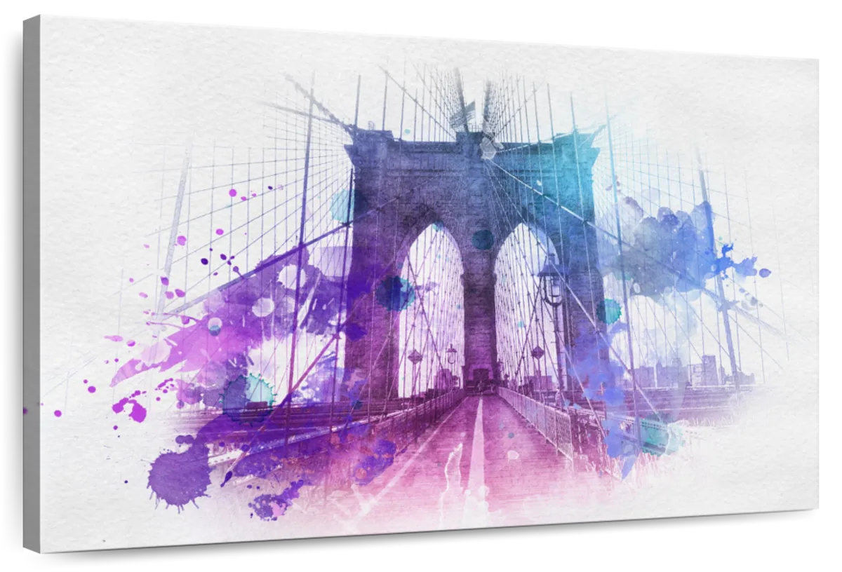 Ebern Designs Lilie Abstract Brooklyn Bridge | Wayfair