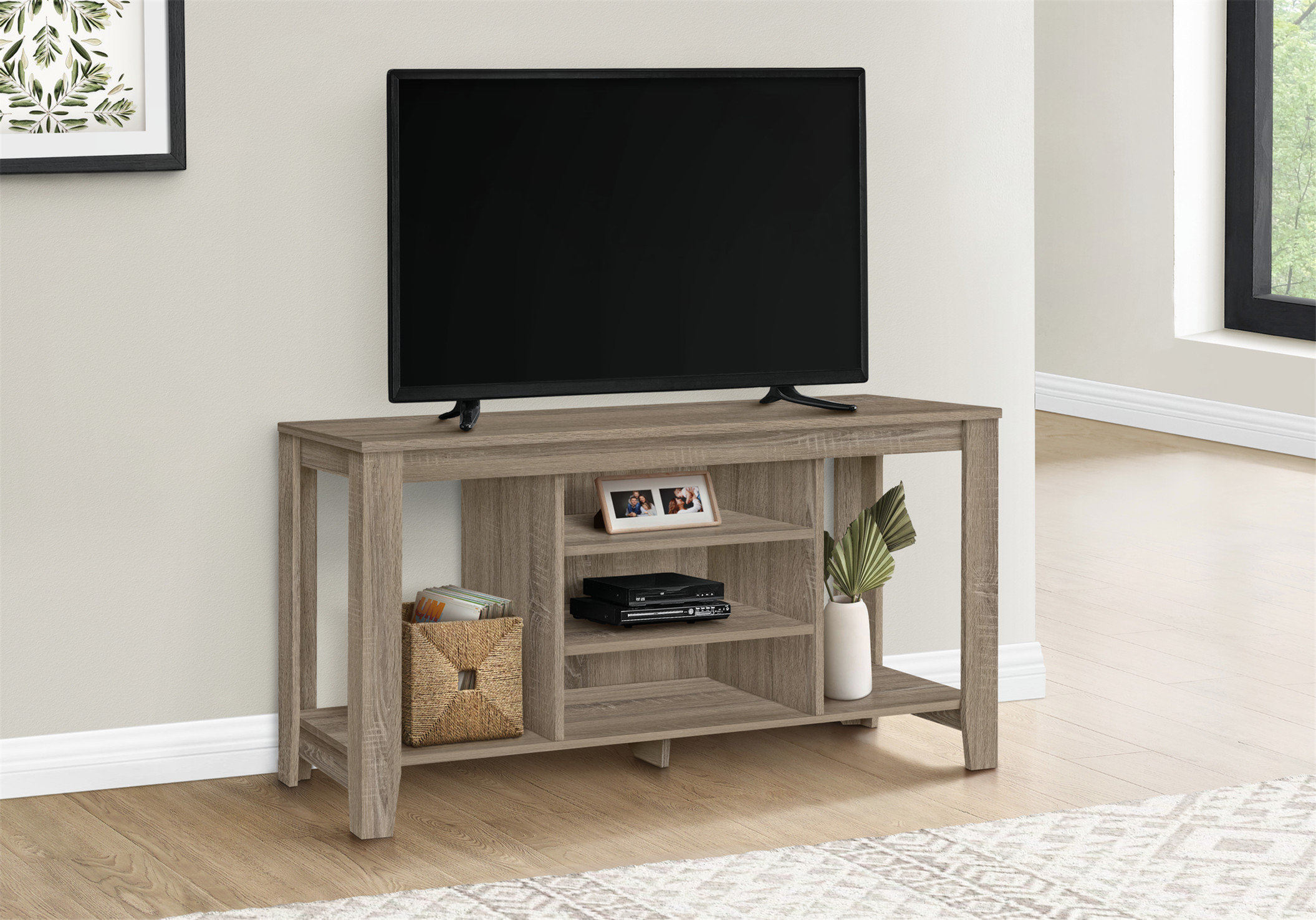 Loon Peak® Versatile Media Entertainment Console with Shelves for ...
