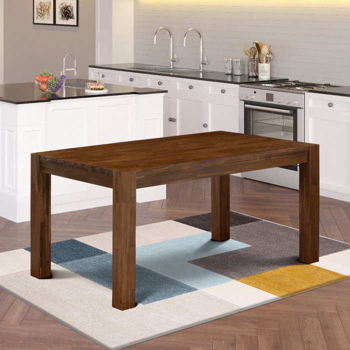 Three Posts™ Geib Solid Wood Dining Table & Reviews | Wayfair