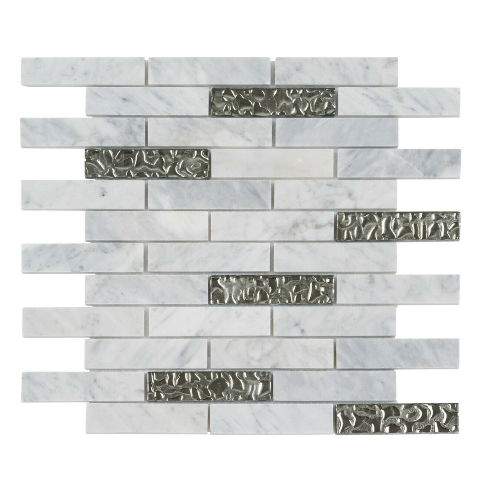 Modket Chateau III 1" x 4" Marble Brick Joint Mosaic Wall Tile | Wayfair