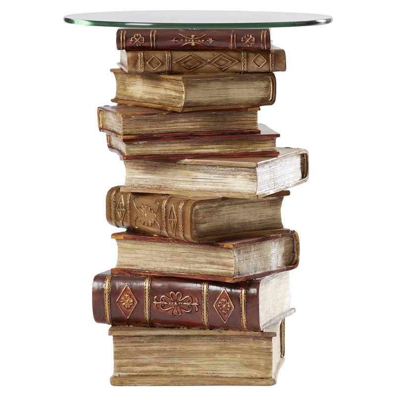 World Menagerie Montegue Stacked Books Glass Figurine Table & Reviews ...