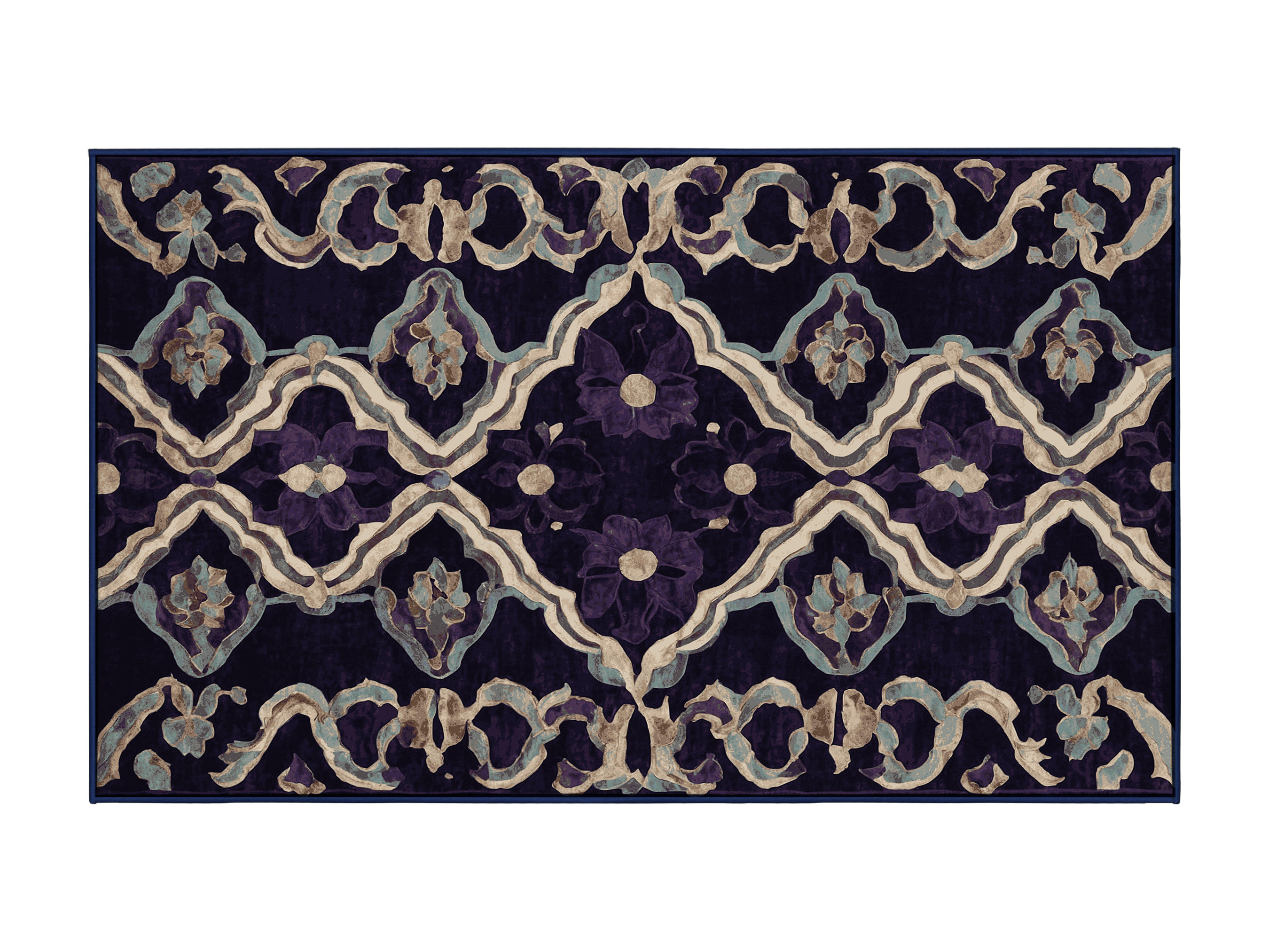 Canora Grey Machine Washable Purple Area Rug | Wayfair