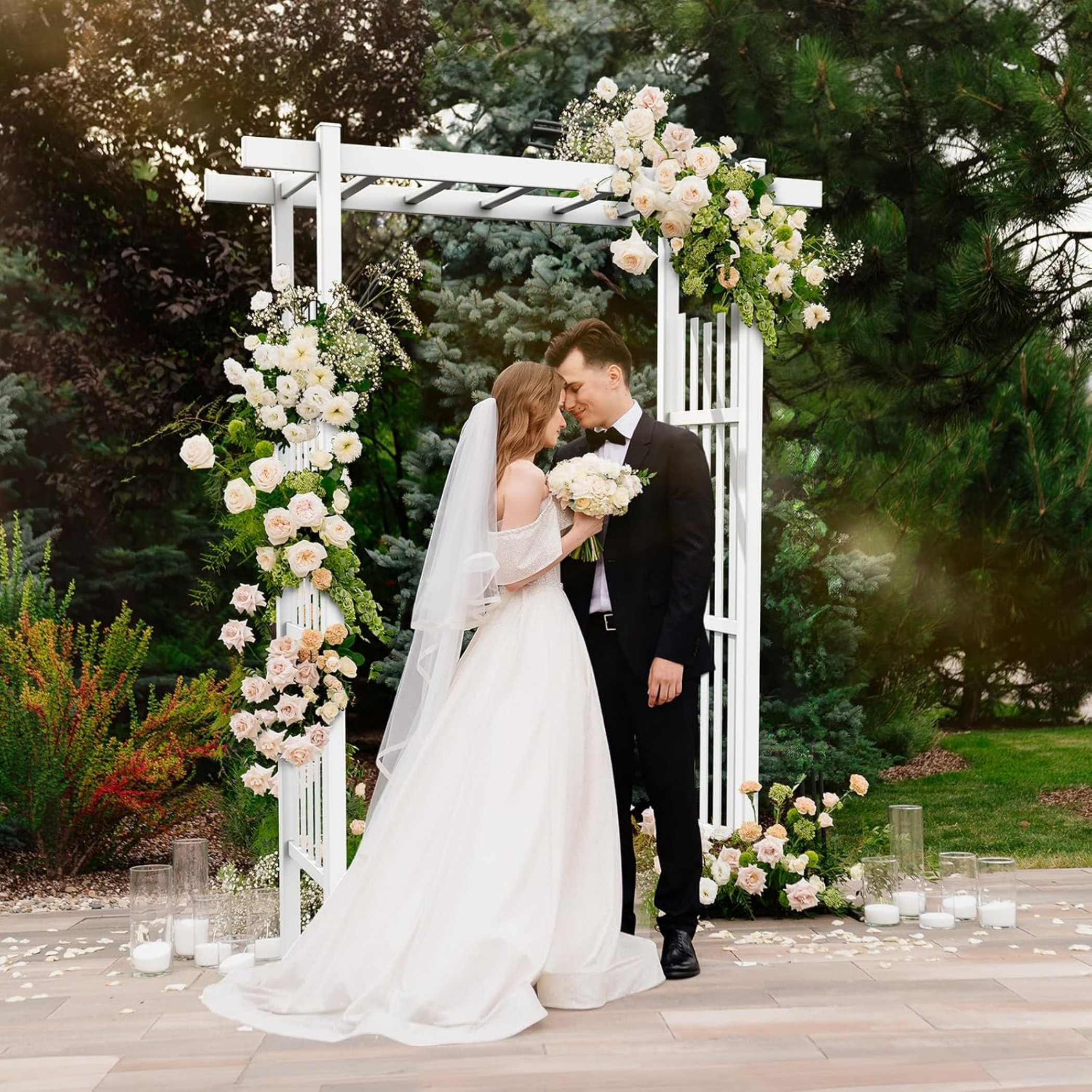 IDOLOB Garden arches, arch backdrops for garden, backyard, lawn ...