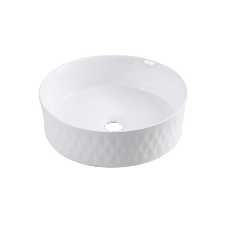 Brayden Studio 7981 Ceramic 35cm Vert Round Countertop Basin with ...