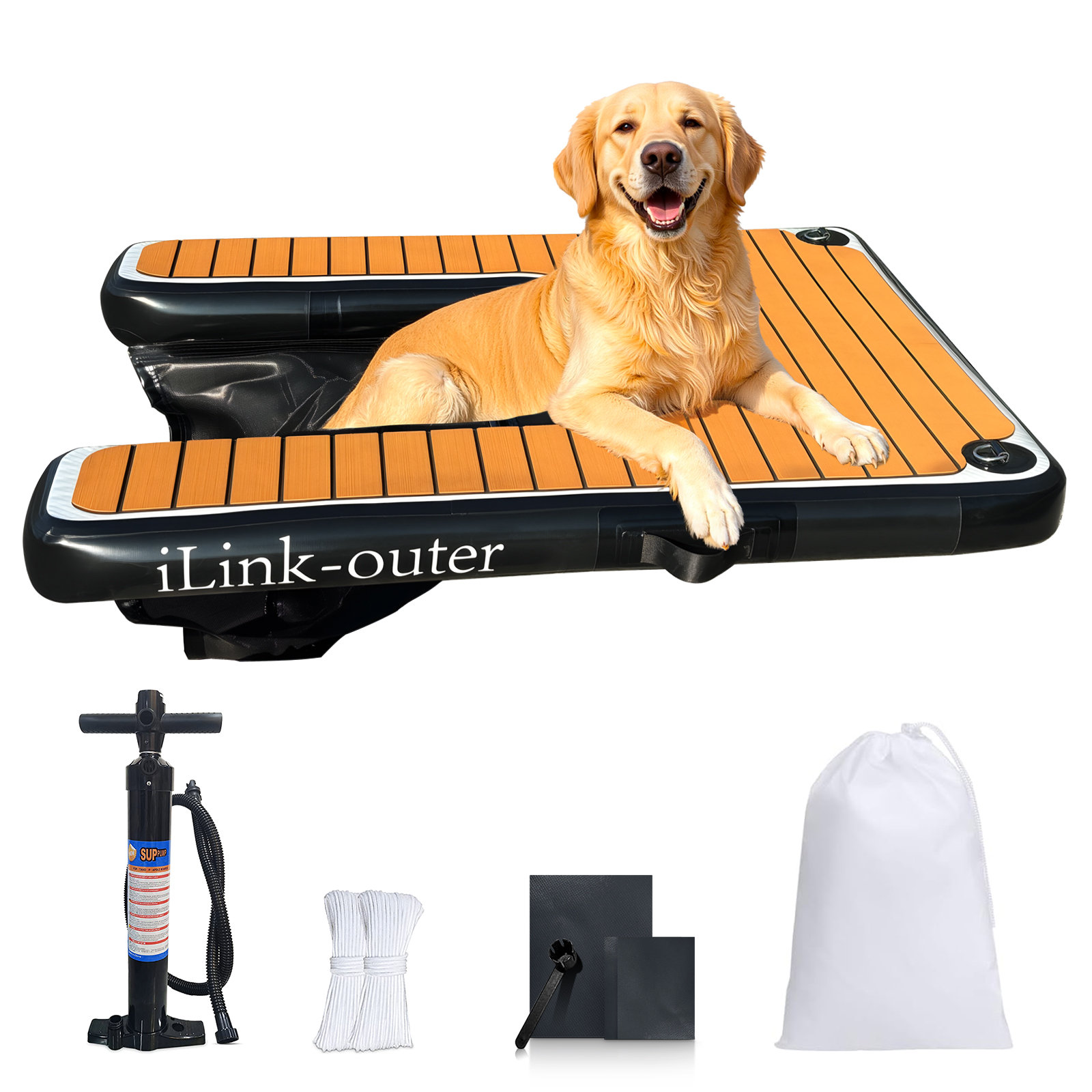 Tucker Murphy Pet™ Inflatable Floating Dog Ramp Water Access For Pool ...