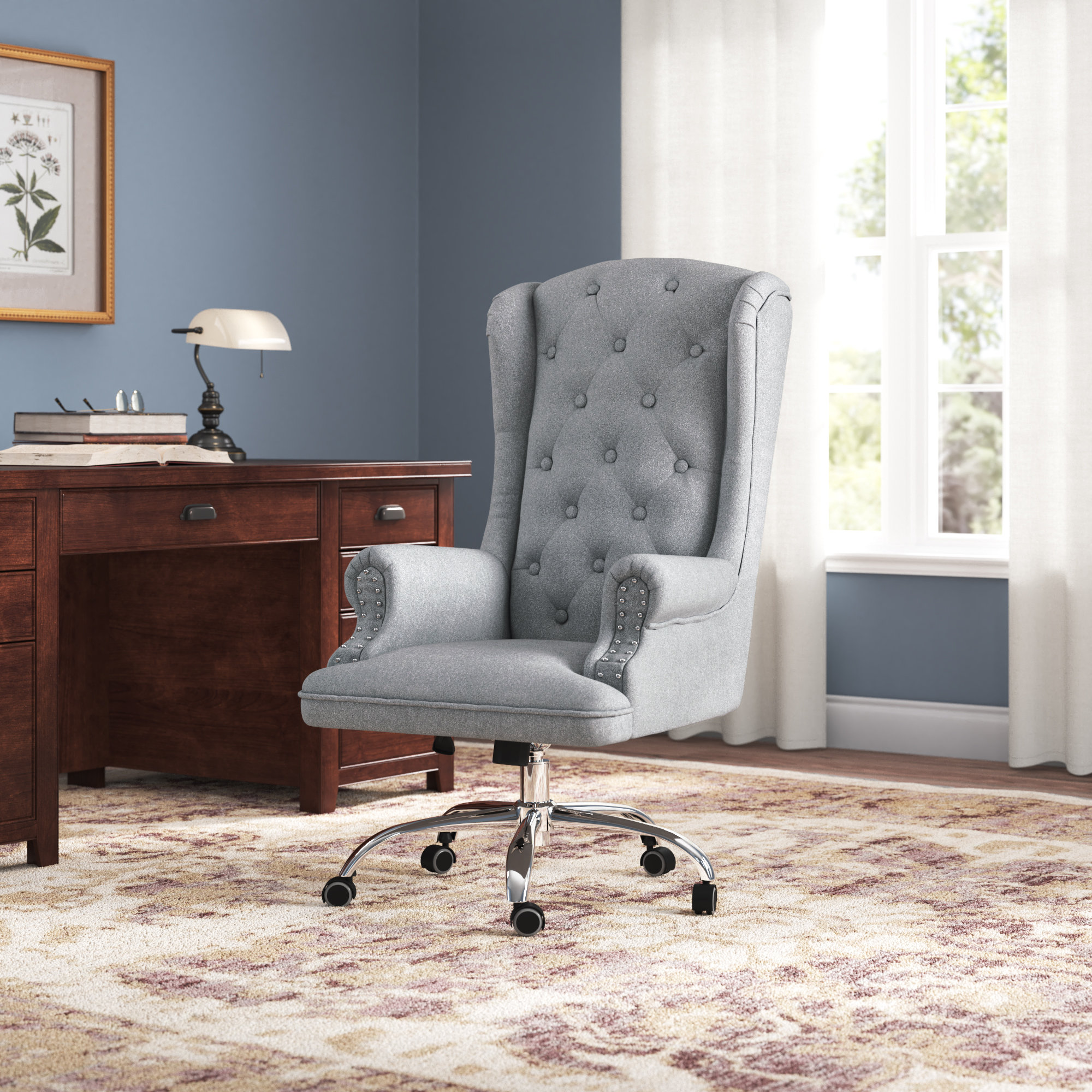 Lark Manor Sugarcreek Linen Office Chair & Reviews | Wayfair