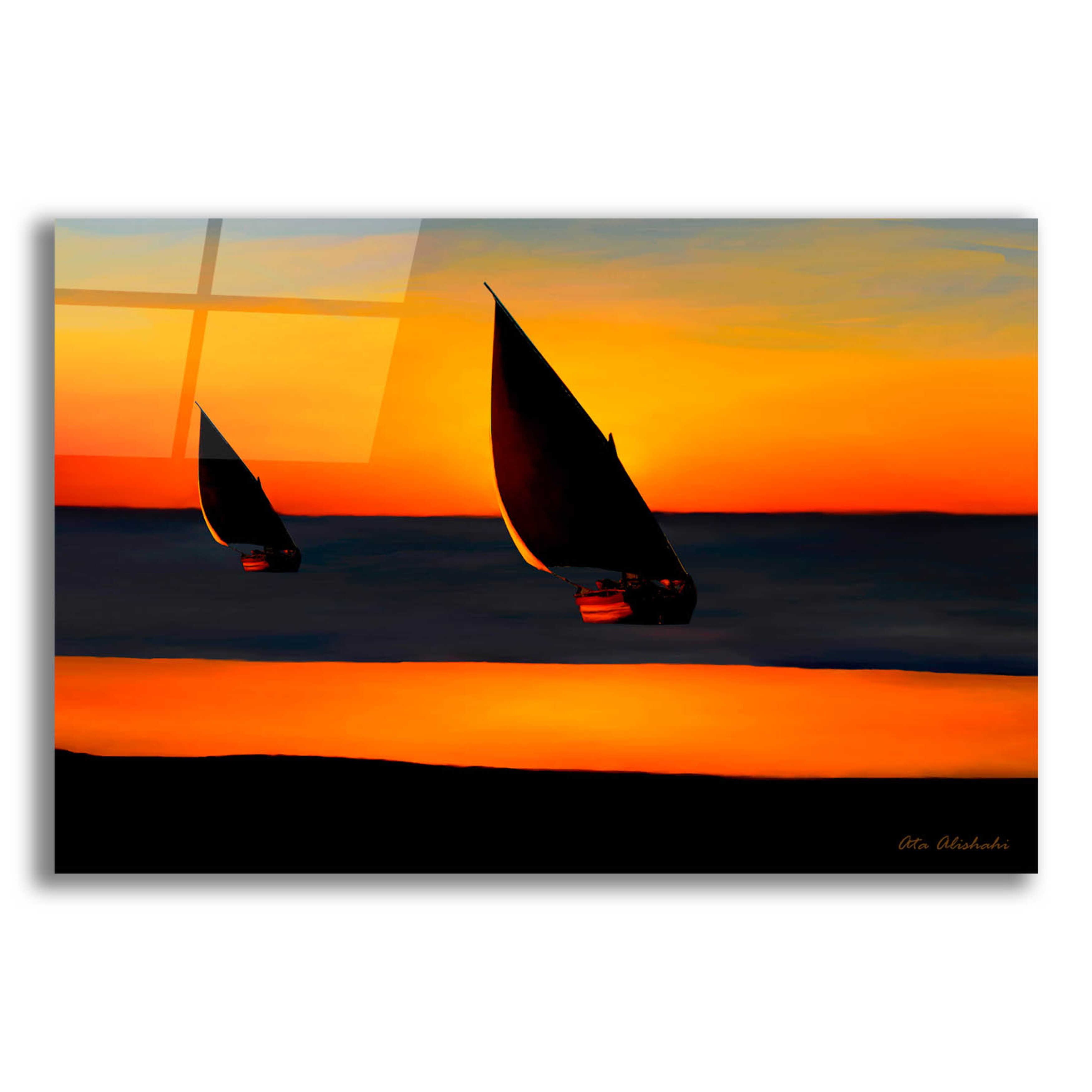 Breakwater Bay Sunset by Ata Alishahi - Unframed Print | Wayfair