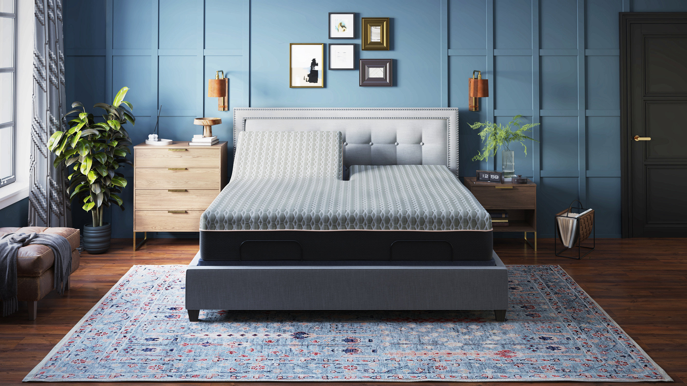 Alwyn Home Copper Lux Hybrid 12" Split Top Mattress With Copper Infused ...